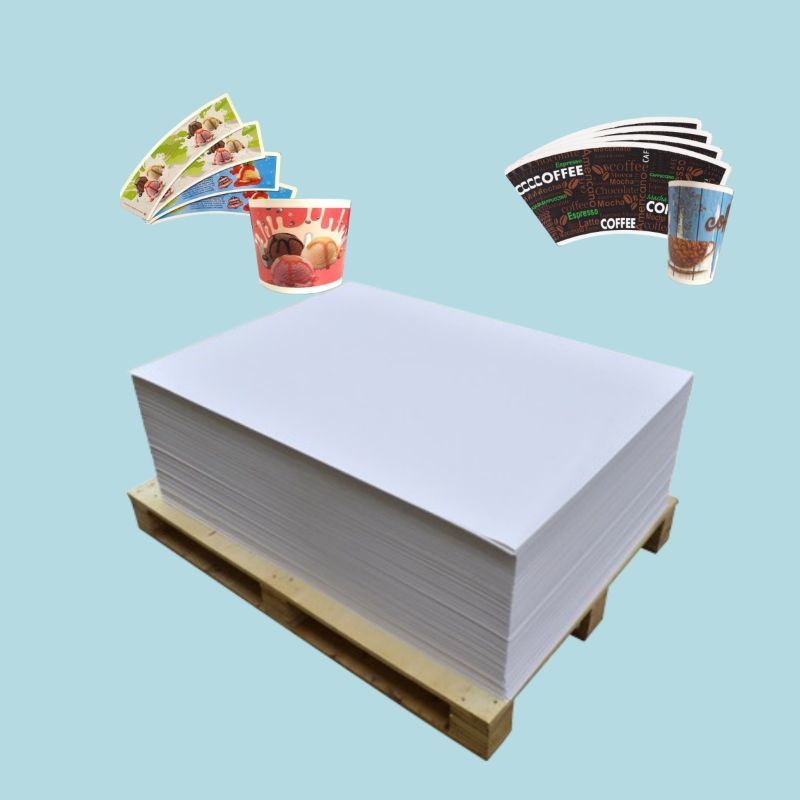 Food Grade PLA Coated Virgin Wood Pulp Paper Sheets